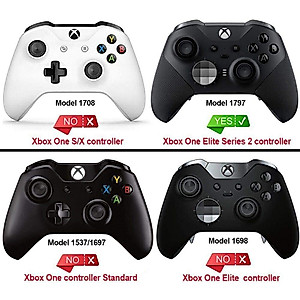 eXtremeRate Transparent Clear Faceplate Cover, Front Housing Shell Case Replacement Kit for Xbox One Elite Series 2, Xbox Elite 2 Core Controller Model 1797 - Controller Not Included