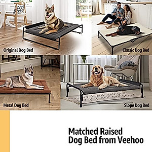 Veehoo Soft Dog Bed Mat, Washable Plush Dog Crate Pad Mat, Fluffy Comfy Kennel Pad Anti-Slip Pet Sleeping Mat for Large Dogs and Cats, 42x30 inch, Brown