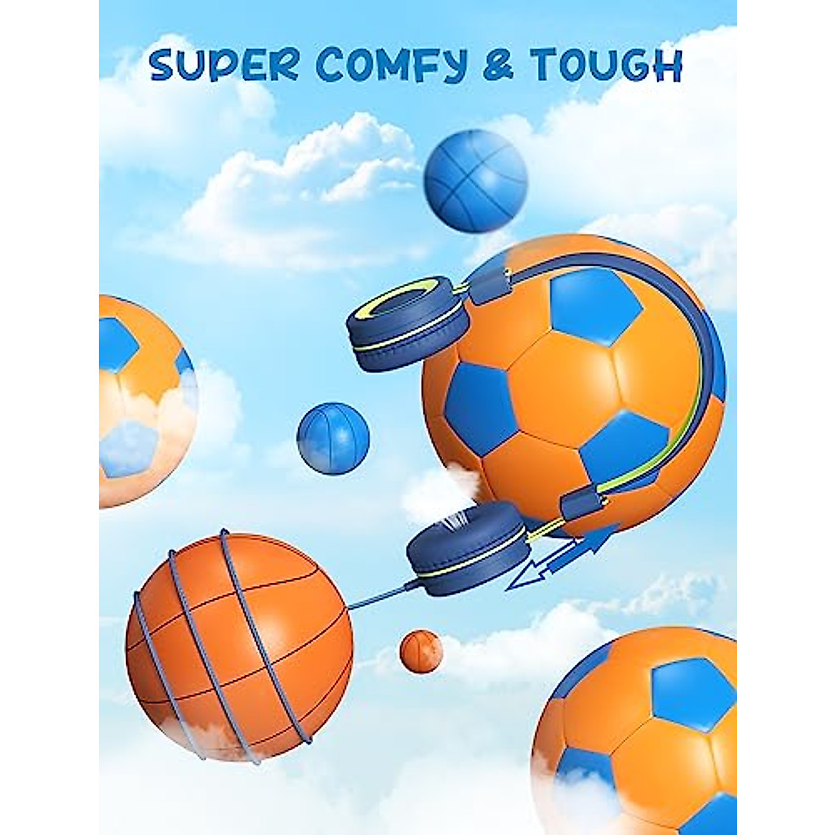 VotYoung Kids Headphones with Microphone, 2 Pack Kids Headphones for Kids Teens with Sharing Splitter, Wired Kids Headset with 91dB Volume Limit, Stereo On-Ear Headset for School/Tablet/Travel