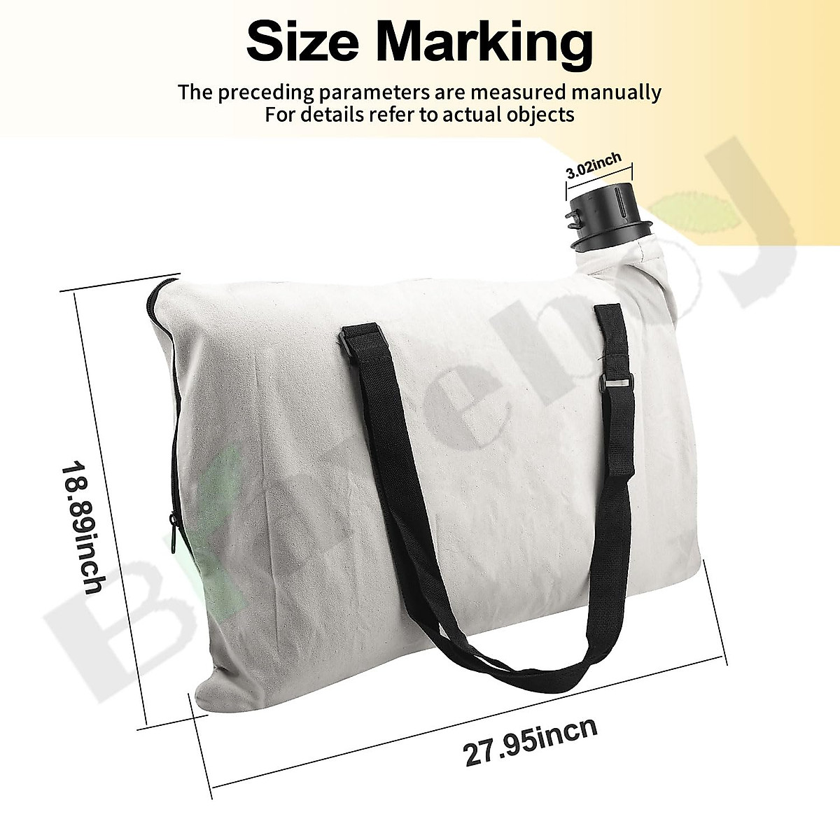 BV-005 610004-01 Shoulder Bag - by Braveboy, Compatible with Black & Decker 614000401 BV2500 BV4000 Leaf Blower - Replacement BV-005 Collection Bag (1)