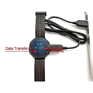 JIUJOJA 2Pack for Garmin Approach S20/G10 Forerunner 235/35/64/230/630/645/645 Music/735XT/Vivomove HR/Lily Smart Watch Replacement Charger Charging Clip Sync Data Cable