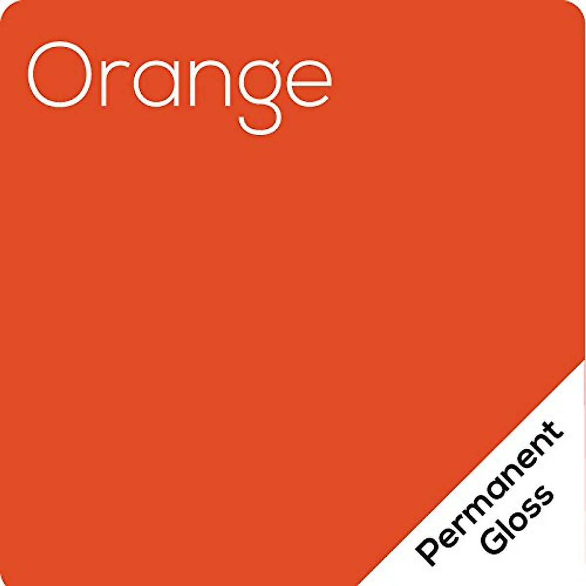 12.125" x 10ft Roll of Oracal 651 Orange Craft Vinyl - On a 2.5" Core - Adhesive Vinyl for Cricut, Silhouette, and Cameo Cutters - Gloss Finish - Outdoor and Permanent