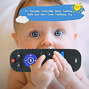 BIGSPINACH Teething Video Game Control Toy Teether Remote Control for Baby