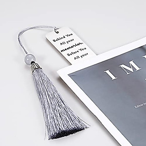 Inspirational Bookmark Class of 2023 Graduation Gifts for Her Him College High School Senior Graduation Birthday Gifts Bookmarks with Tassel for Book Lover Reader Boy Girl from Mom Teacher to Student