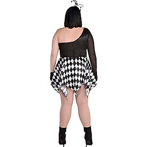Women's Black and White Naughty Jester Costume Set - Small (2-4) - Fun and Flirty Party Wear Perfect for Halloween and Themed Party Fun
