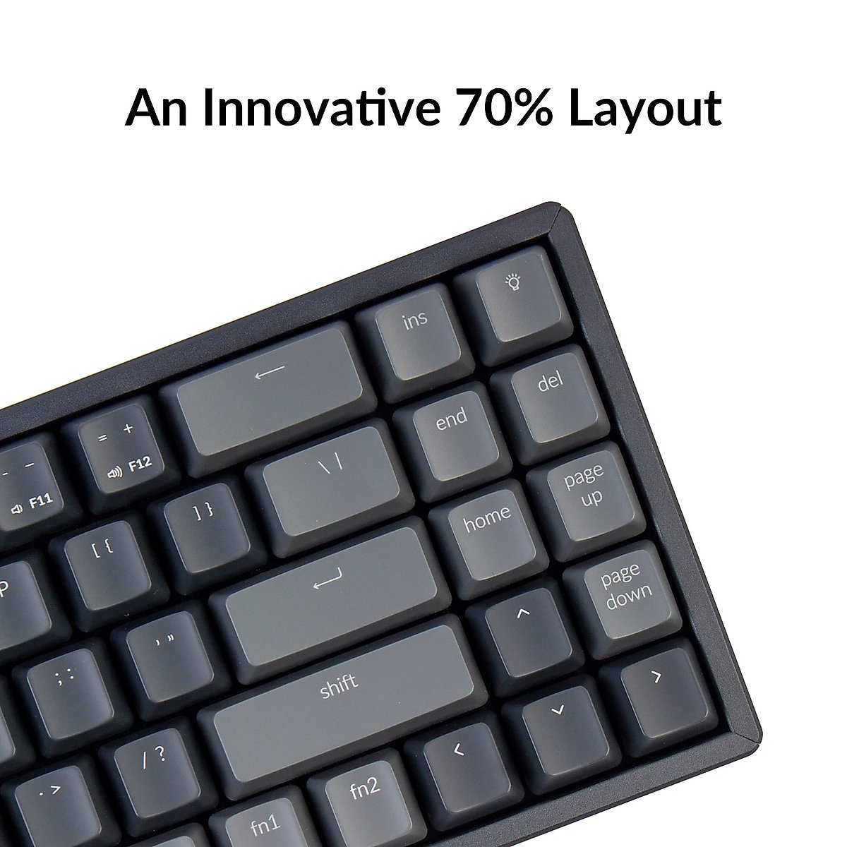 Keychron K14 70% Layout 72 Keys Bluetooth Wireless/USB Wired Mechanical Keyboard for Mac with Gateron G Pro Brown Switch/Multitasking/RGB Backlight/Aluminum Frame Computer Keyboard for Windows Laptop