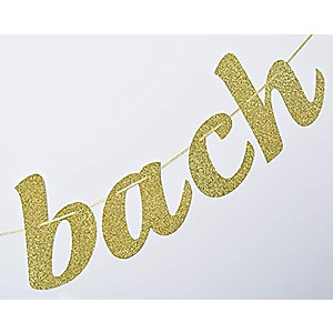 100% That Bach Glitter Gold Banner, Bachelorette Party Bach Bash, Bachelorette Decorations (Gold)