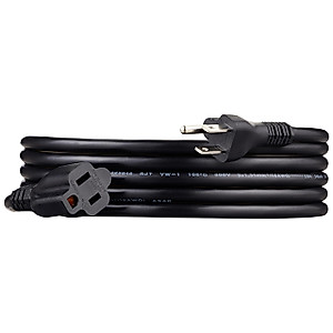 Amazon Basics Extension Cord, 13 Amps, 125V, 10 Foot, Black