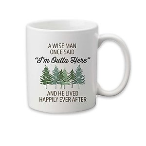 CANARY ROAD I'm Outta Here Retirement Mug | Divorce Gift Men | Retirement Gift for Men | Retirement Party Decor | Coworker Retirement | Retiree Gift | Boss Retirement