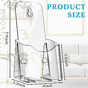 10 Pieces Acrylic Brochure Holder Stand Pamphlet Holder 4 Inch Clear Literature Holder Plastic Flyer Display Stand for Vendors, Brochure,Trifold, Magazine, Pamphlet, Booklets, Menu