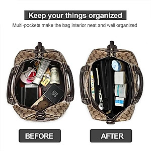 OMYSTYLE Black Large Purse Organizer Insert for Handbags, Felt Bag Organizer for Tote & Purse, Tote Bag Organizer Insert with 5 Sizes, Compatible with Neverful Speedy and More（11.4"×5.9"×6.9"