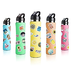 Eoaod Water Bottle Stickers for Kids 200Pcs Cute Stickers for Water Bottles Stickers Aesthetic Laptop Stickers Skateboard Stickers for Kids Teens Girls