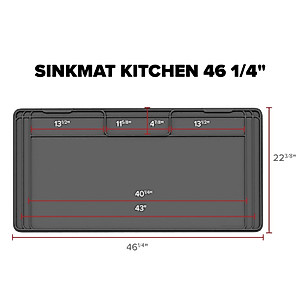 WeatherTech SinkMat – Waterproof Under Sink Liner Mat for Kitchen Bathroom – 46” x 22” Inches - Durable, Flexible Tray – Home undersink Organizer Must Haves, Black