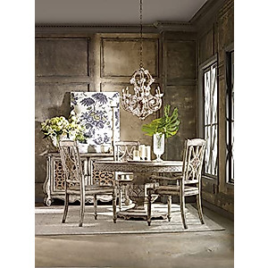 Hooker Furniture Chatelet Round Extendable Dining Table in Vintage White