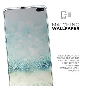 DesignSkinz Teal and Aqua Unfocused Sparkling Orbs Protective Vinyl Decal Wrap Skin Cover Compatible with The Samsung Galaxy S20 (Screen Trim & Back Glass Skin)