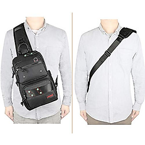 Larswon Backpack Purse, Small Backpack Sling Backpack Crossbody Bags for Women Men Chest Bag Travel Backpack Black