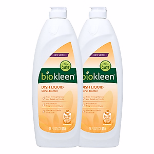Biokleen Dish Liquid Soap - 50 Ounce - Dish-washing, Hand Moisturizing, Eco-Friendly, Plant-Based, No Artificial Fragrance, Colors or Preservatives, Citrus & Aloe