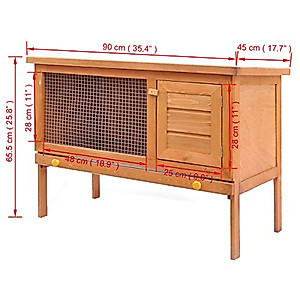 Online Gym Shop CB17590 Outdoor Wooden Chicken Coop Rabbit Hutch Small Animal House Pet Cage 1 Layer - 36 in.