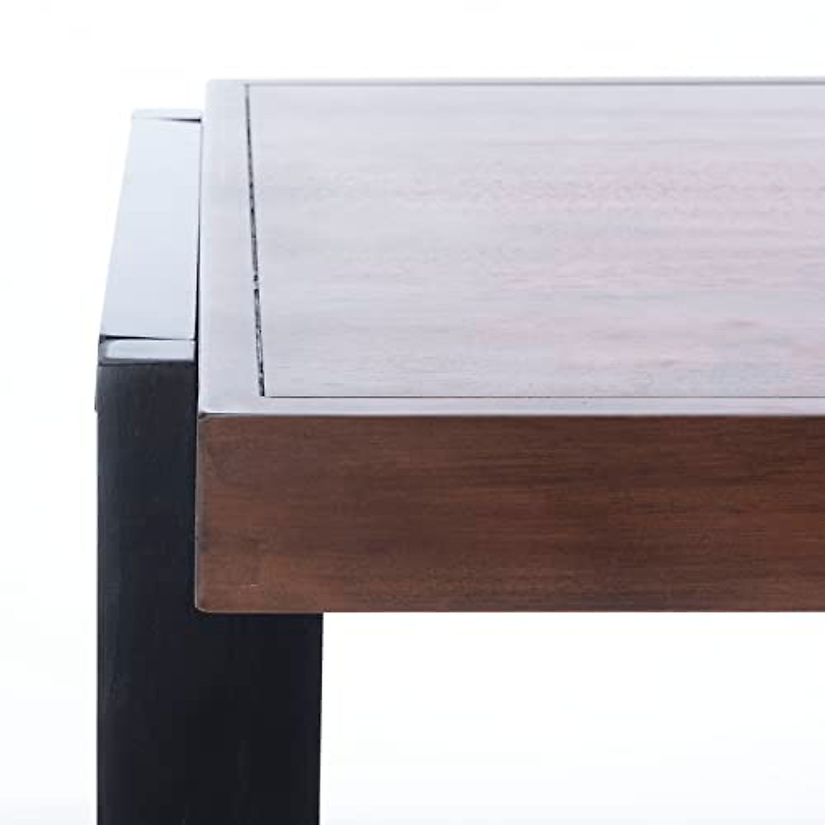 Safavieh Home Collection Dennings Modern Farmhouse Walnut/Black Desk, Medium