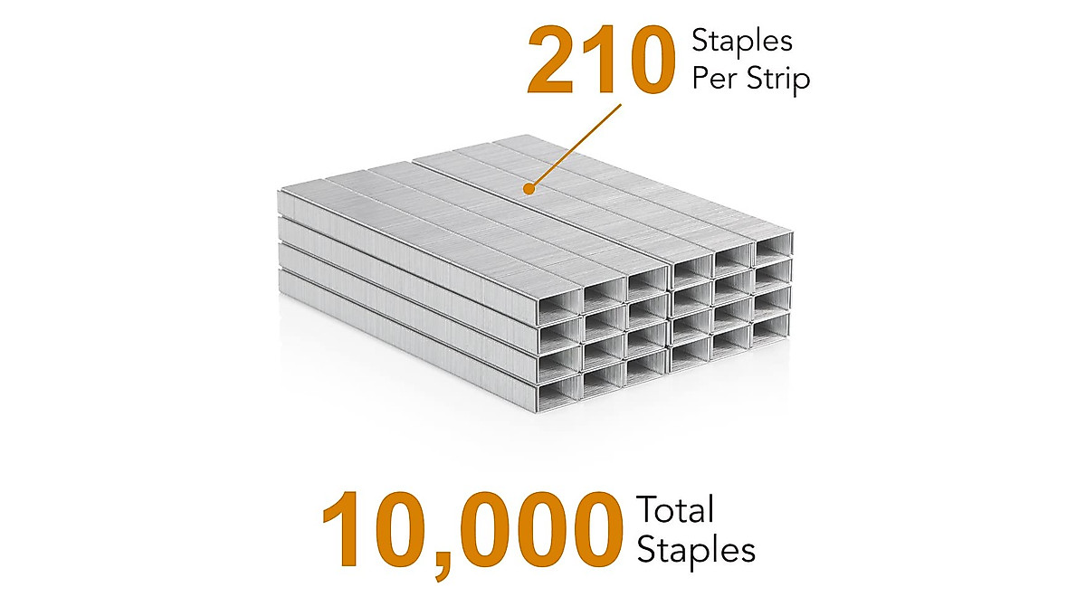 Heavy Duty 10,000 Staples Pack for Jam-Free Office Use