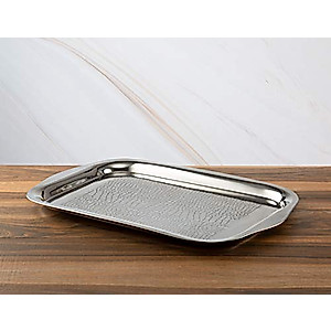 Elegant Serving Tray, Whiskey Tray Ideal for Bathroom Tray, Perfume Tray, Bar Tray, Coffee Table Tray and Vanity Tray - Stainless Steel Tray