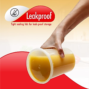 QUIDDITY WARE 32oz-Deli Containers with Leakproof Lids-50 Pack BPA-Free Plastic Microwaveable Clear Food Storage Container Premium Heavy-Duty Quality, Freezer & Dishwasher Safe