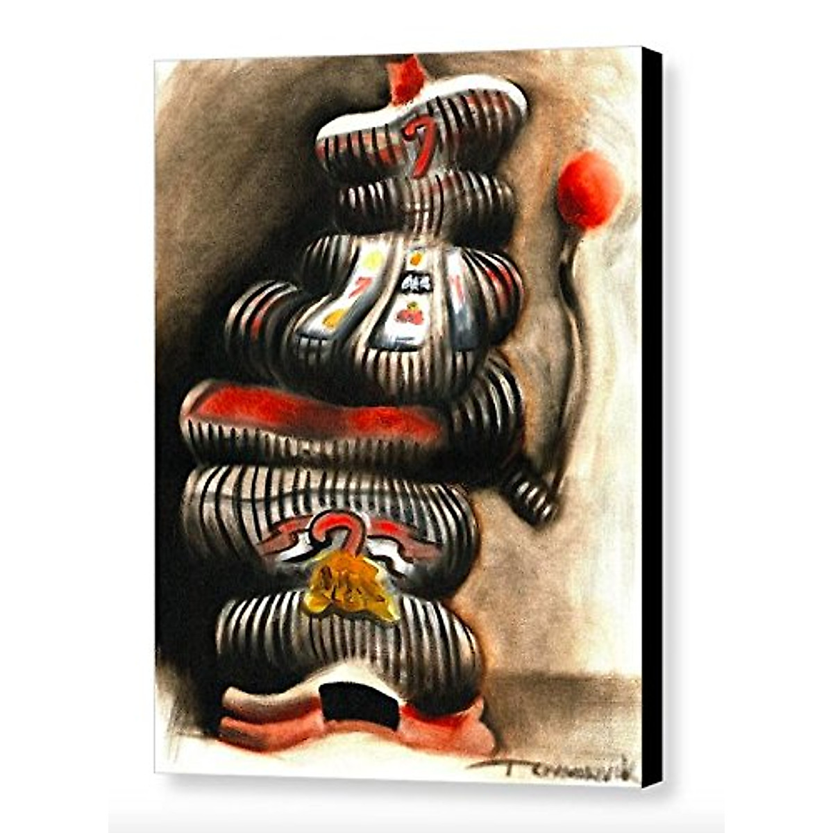 Tommervik Lucky 7 Slot Machine Art Casino Art Casino gifts for gamblers Gambling Art Casino Wall Art Gallery Wrapped Canvas Print