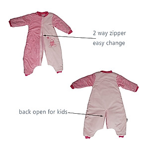 BLOOMSTAR Wearable Blanket with Legs, Baby Sleep Bag with Feet Winter, Toddler Sleeping Bag,Sack with Sleeve Velvet Thick 3.5 TOG