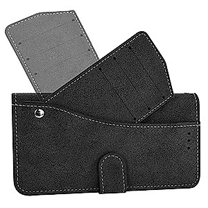 Compatible with Xiaomi Redmi Note 9s/9 Pro 4G Wallet Case and Tempered Glass Screen Protector Flip Credit Card Holder Stand Full Body Protective Phone Cover for Redme Note9 Pro Max/Poco M2 Pro Black