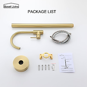 Premium Freestanding Bathtub Filler Faucet Brushed Gold Single Handle Bath Tub Faucet Solid Brass Tub Filler Facuet for Bathtub
