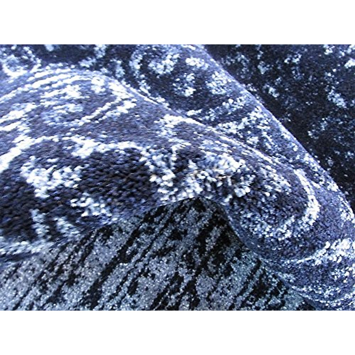 Unique Loom Del Mar Collection Area Rug-Transitional Inspired with Modern Contemporary Design, Rectangular 9' 0" x 12' 2", Blue/Navy Blue