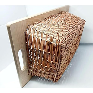 Pull-Out Wicker Basket with Frame Handles for Framed or Frameless 15" or 18" Cabinets w/Beech Frame and Runners (1, Width (11 5/16") for 15" Cabinets) Made in Poland
