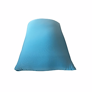 Mushy Pillows Luxurious Rectangle Microbead Pillow Moldable Support & Durability 17 X 10 (Light Blue)