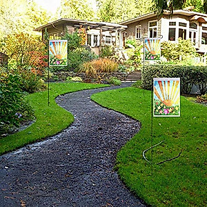 OrangeTag 10Pcs 30x45CM Sublimation Blank Polyester Lawn Garden Flags Parade Banners White