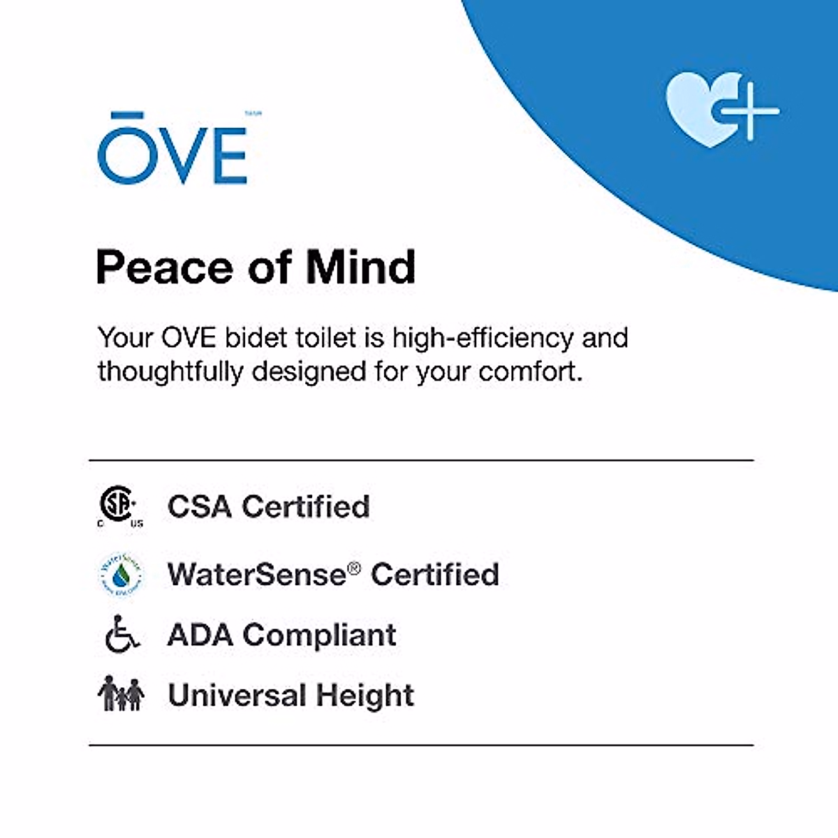 Ove Decors Virtuoso Bidet Toilet Built-in with Tank Elongated, Automatic Flushing, Heated Seat, Soft Close, ECO Mode with Remote Control