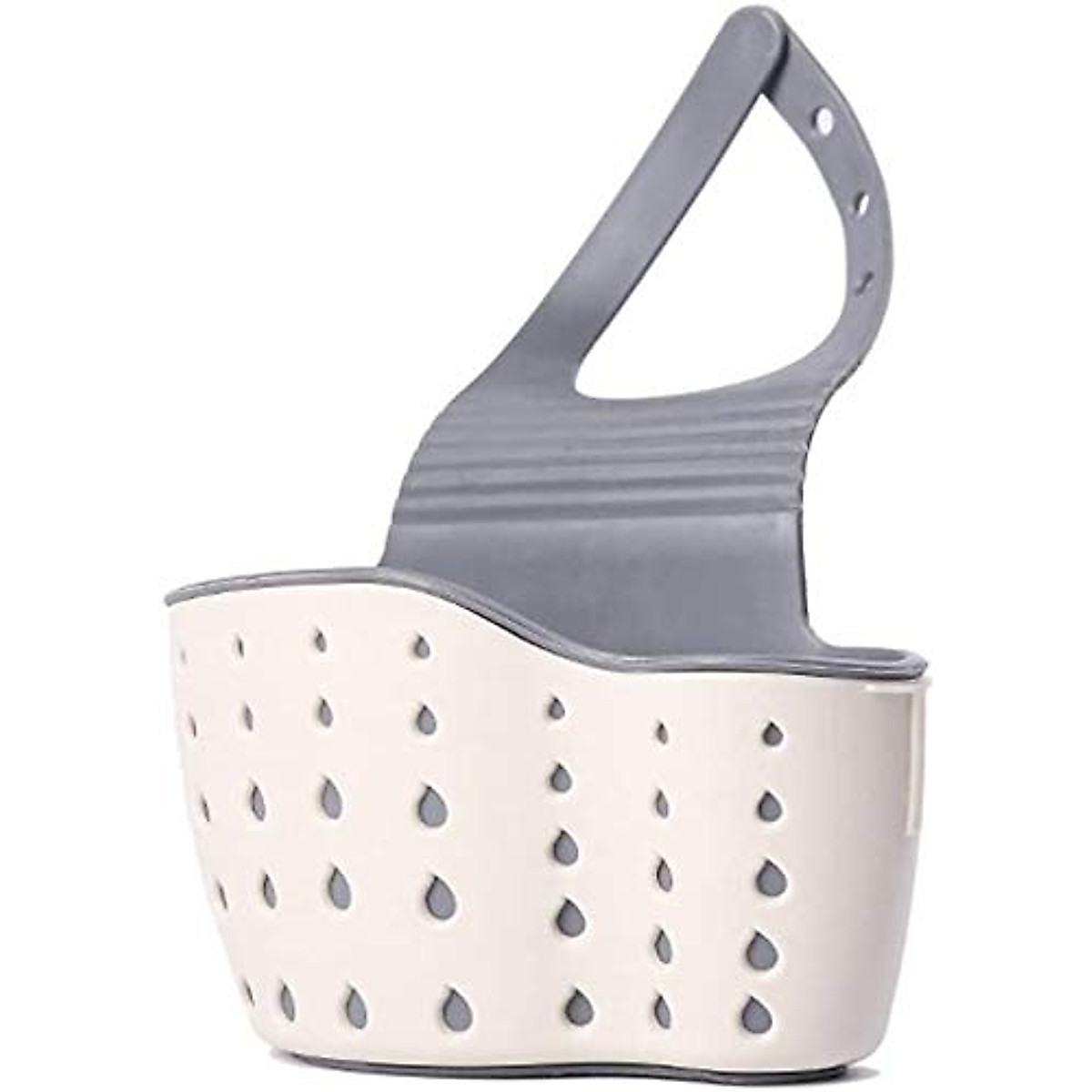 Kitchen Sink Shelf Soap Sponge Drain Rack Holder Double Decker Hanging Basket Storage Suction Cup Kitchen Organizer Sink Accessories Wash Dropshipping, 1Pcs (Beige)