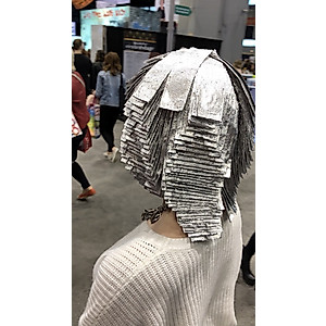 Framar 5x12 Star Struck Silver Embossed Pre Cut Aluminum Foil Sheets, Hair Foils For Highlighting - 500 Foil Sheets