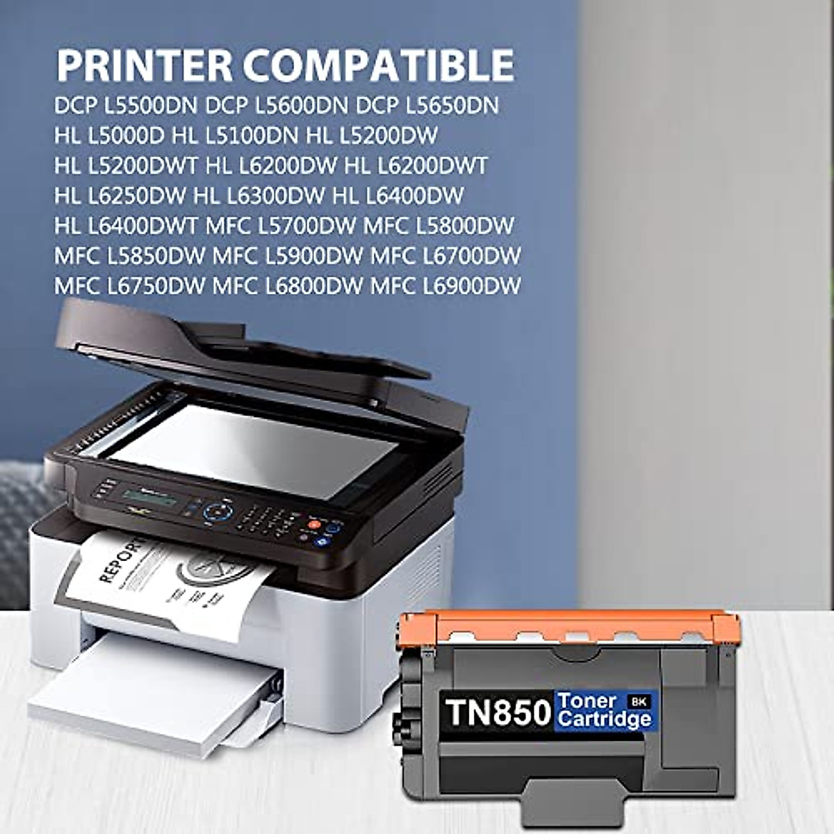 LOVPAIN TN850 TN-850 Toner Cartridge Compatible High Yield Replacement for Brother Toner TN850 DCP-L5500DN L5600DN L5650DN HL-L5000D L5100DN L5200DW L5200DWT L6200DW Printer Toner (2 Pack, Black)