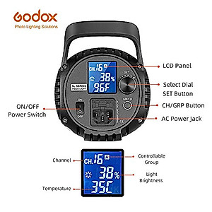 Godox SL-60W CRI 95+ LED Video Light SL60W White 5600K Version 60WS Bowens Mount + Reflector