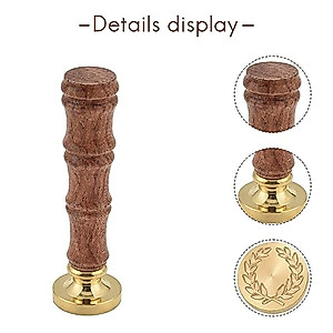 Yuyosunb Wax Seal Stamp Set, 6Pcs Sealing Wax Stamps Copper Seals with 2Pcs Wooden Hilt, Vintage Retro Classical Initial Seal Wax Stamp Kit