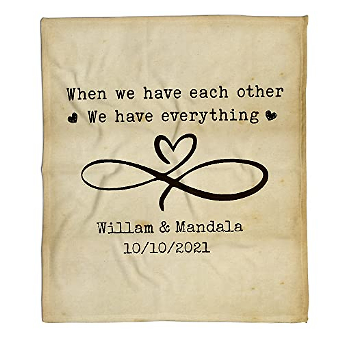 TOYSHEA Personalized Blankets for Couples Mr Mrs Custom Throw Blankets for Family Husband Wife Mom Dad Couple Gifts Wedding Anniversary Valentine's Day Birthday Christmas Housewarming (Quote 3)