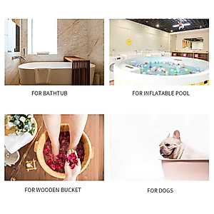 LIVEBAY Immersion Water Heater, Quick 1500W Submersible Water Heater with Stainless Steel Guard Temp Indicator Thermostat for Hot Tub Inflatable Pool Bathtub Wooden Bucket 5 Gallons