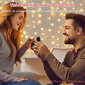 Tideme 12 PCS Velvet Ring Boxes, Earring Pendant Case, Ring Box for Wedding, Engagement Ring Box, Jewelry Gift Box, Display Box for Rings, Earrings