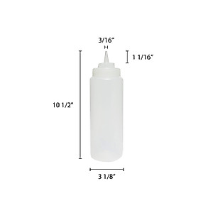 Thunder Group Squeeze Bottle, 32-Ounce, Clear