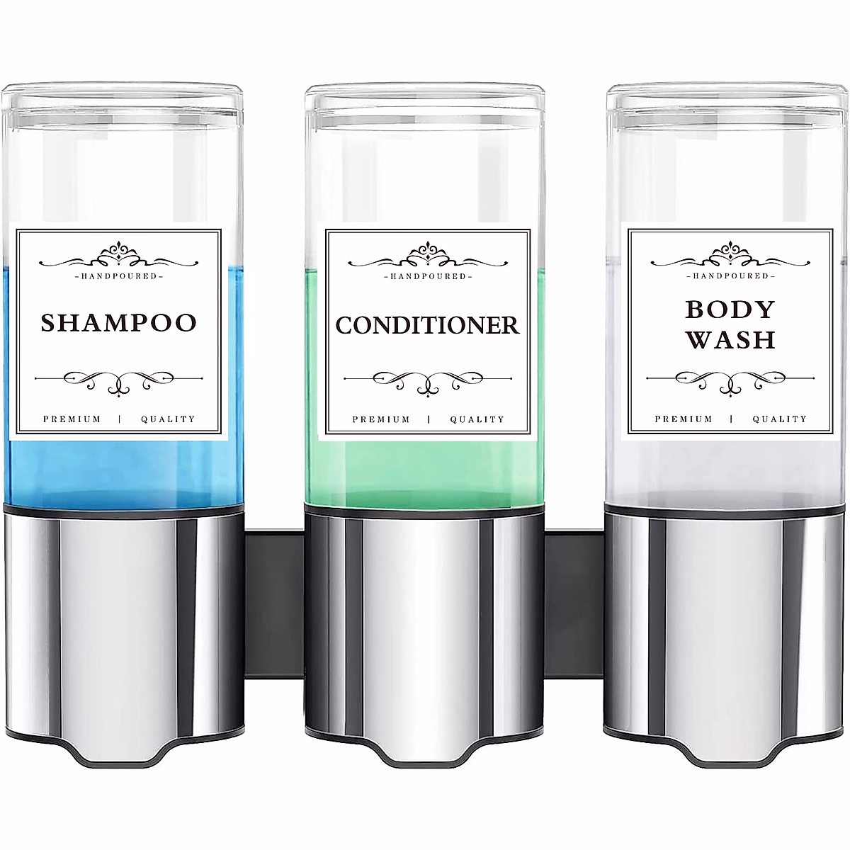 36 PCS Printed Waterproof Labels for Shampoo and Conditioner Bottles,Bathroom Soap Dispenser Organization Label Stickers White