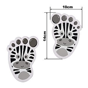 30 Pairs Floor Stickers Self-Adhesive Floor Decals Social Distance Footprint Stickers for Nursery Bedroom Living Room, 2 Colors (Style A)