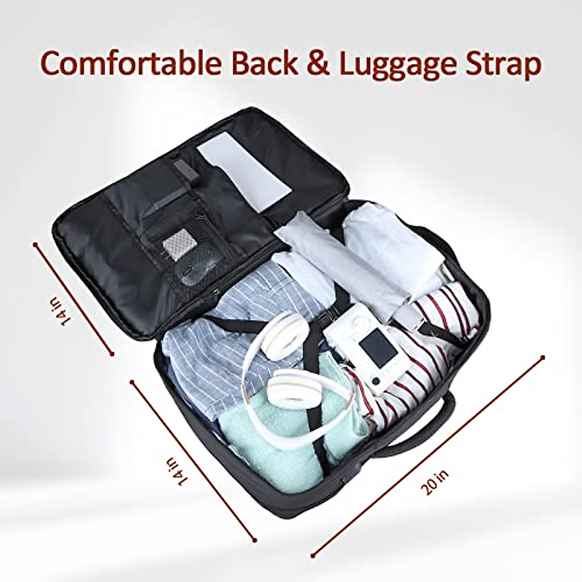 LCKPENG Carry On Backpack, Extra Large Travel Backpack for Men Women, 40L Expandable Backpacks Airline Approved, Business Traveling Backpack for Flight, Suitcase Luggage Backpack with USB Port, Black