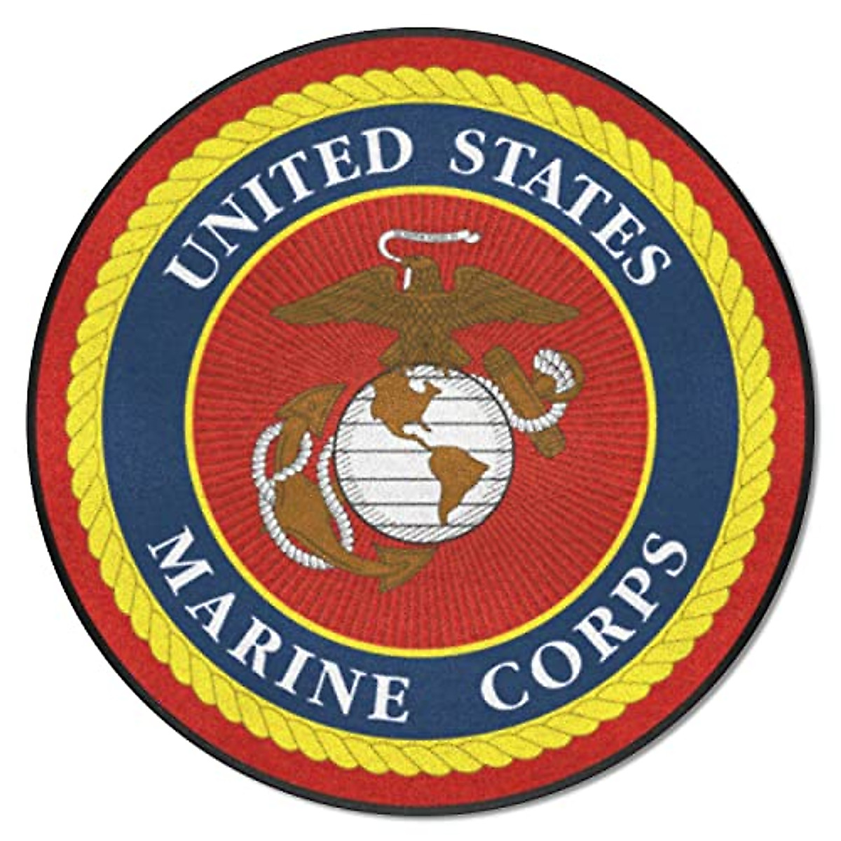 FANMATS 6683 U.S. Marines 44in. Round Rug - Home Decor