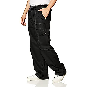 Dickies Men's GenFlex Utility Drawstring Cargo Scrubs Pant, Black, Large