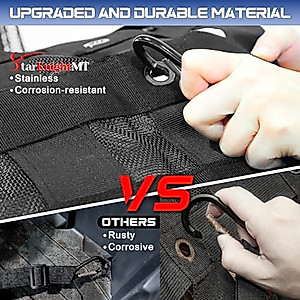 UTV Cargo Net -StarknightMT Universal UTV Bed Net with Adjustable Straps Compatible with Polaris Ranger General Can-am Defender Commander Kawasaki Mule CFmoto UForce 45.7 * 27.2 inch
